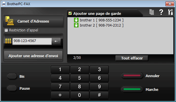 Envoyer un fax à l’aide de PC-FAX (Windows®) | Brother